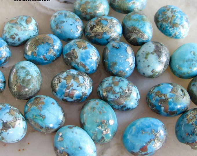 Arizona Turquoise Cabochon 8mm X 10mm Oval, 1 Gemstone, Calibrated ...