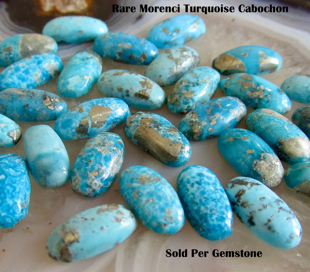 Arizona Turquoise Cabochon, 6mm X 12mm Oval, 1 Gemstone, Natural ...
