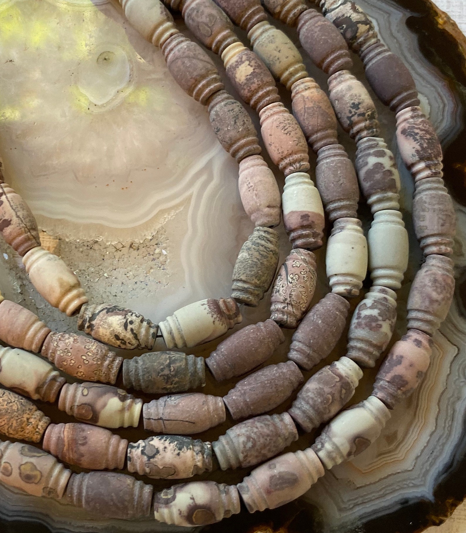 Matte Artistic Jasper Beads 8mm X 16mm Carved Barrel Natural - Etsy