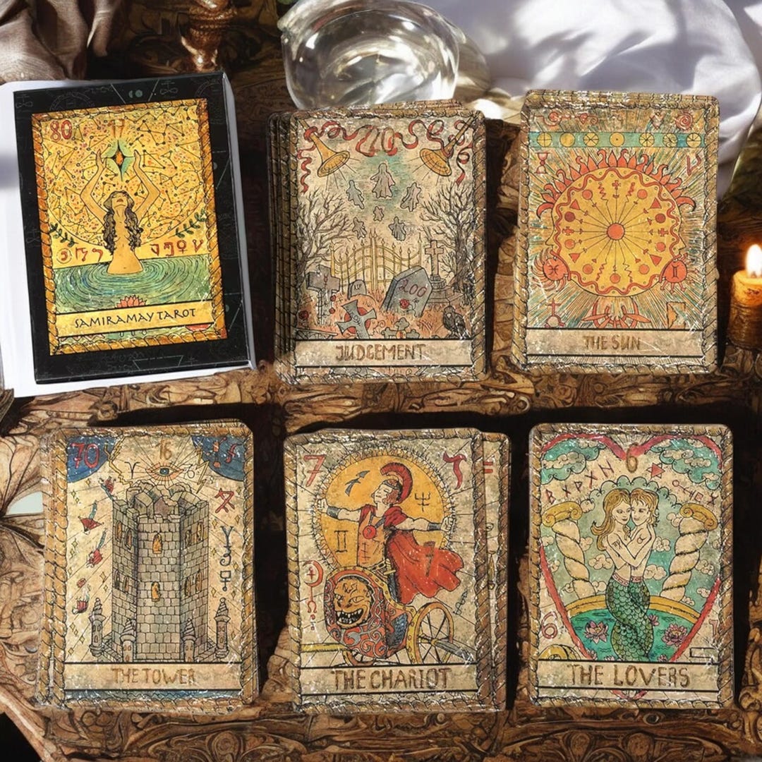 Tarot Deck With Guidebook, Samiramay Tarot Deck Cards 78 Cards ...