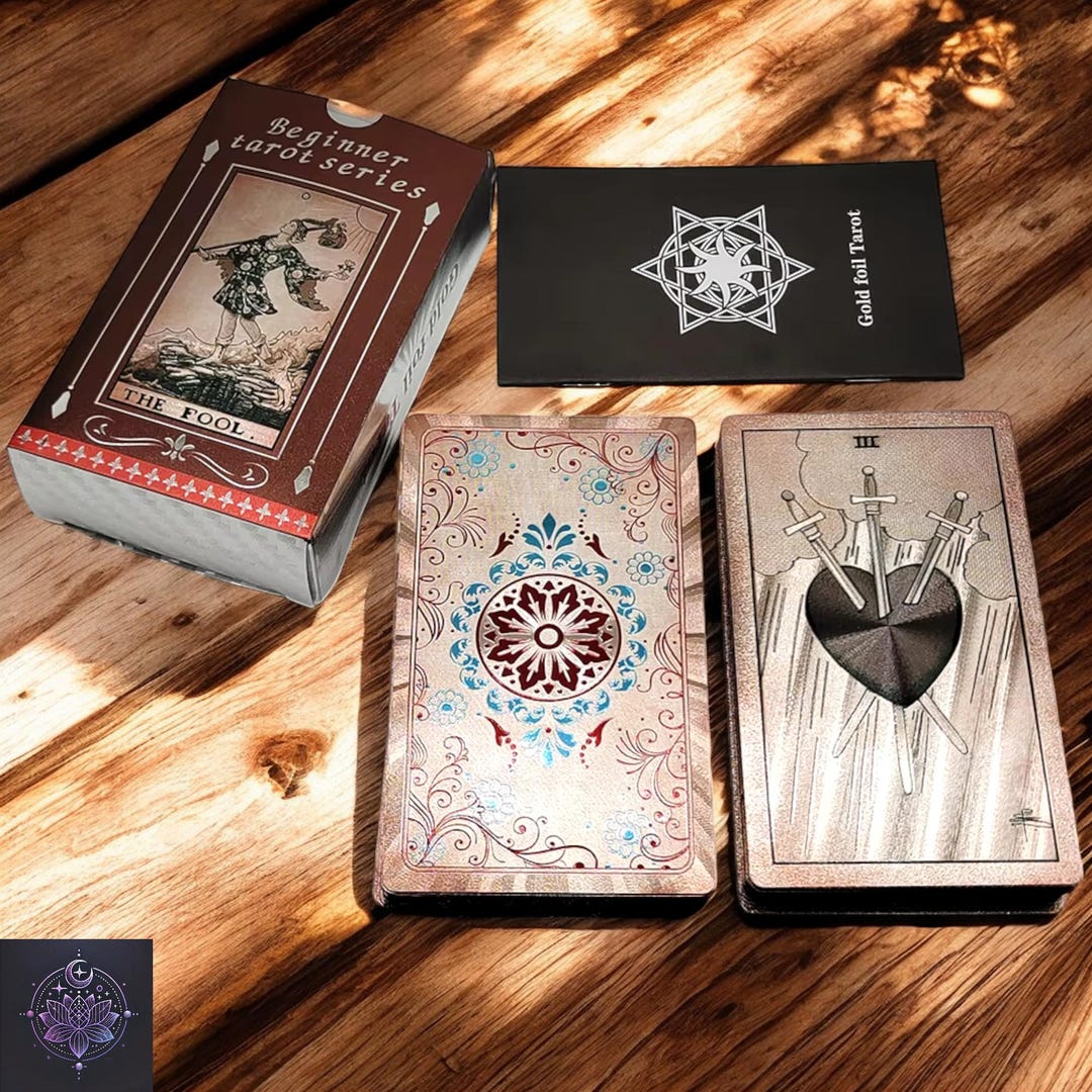 Tarot Deck With Guidebook,luxe Gold Foil Tarot Deck,oracle Cards Deck ...