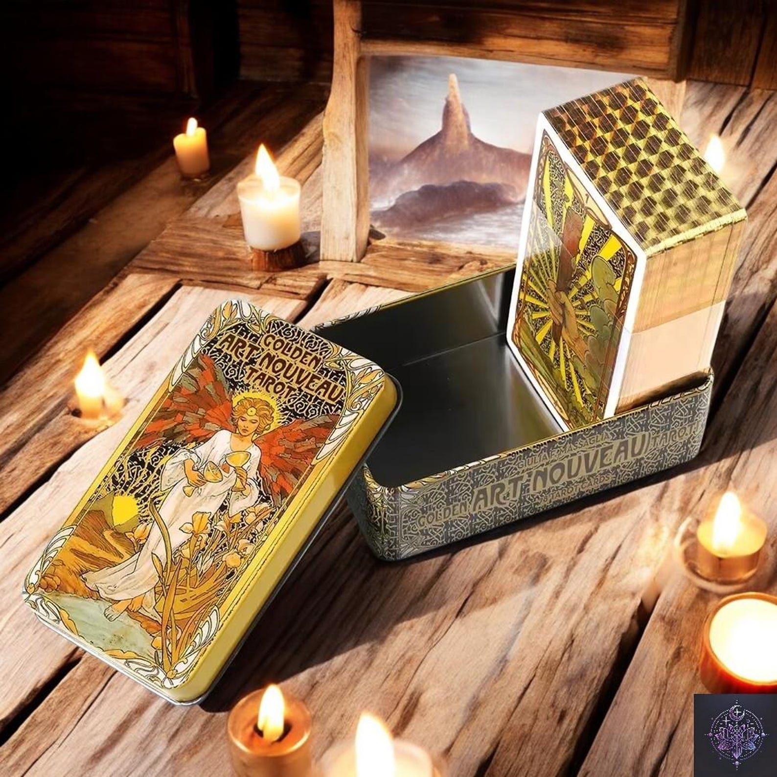 Tarot Deck With Guidebook, Golden Tarot Deck,oracle Card Deck,mystical ...