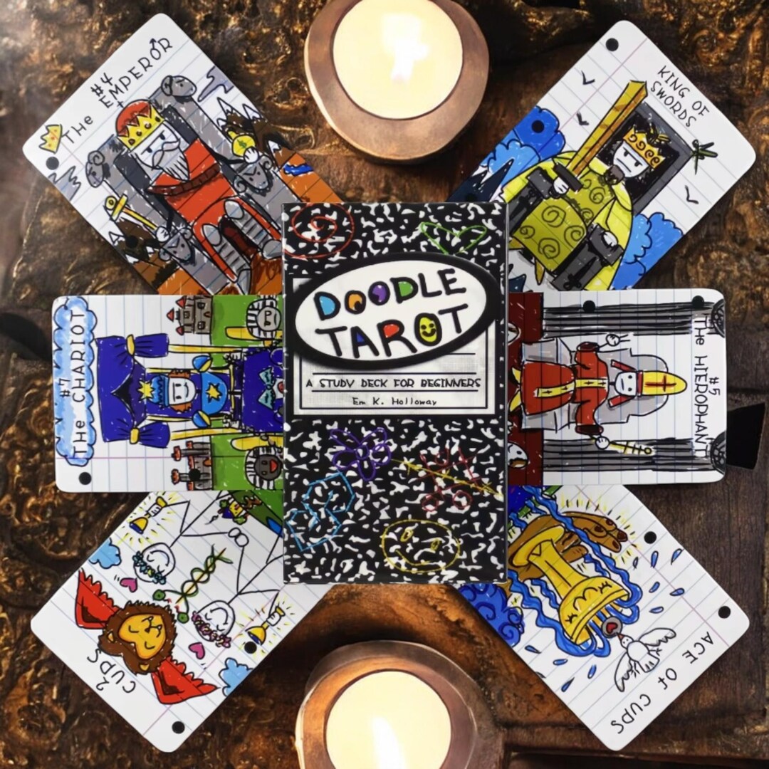 Tarot Deck With Guidebook, Doodle Tarot Deck Original Tarot Cards Games ...