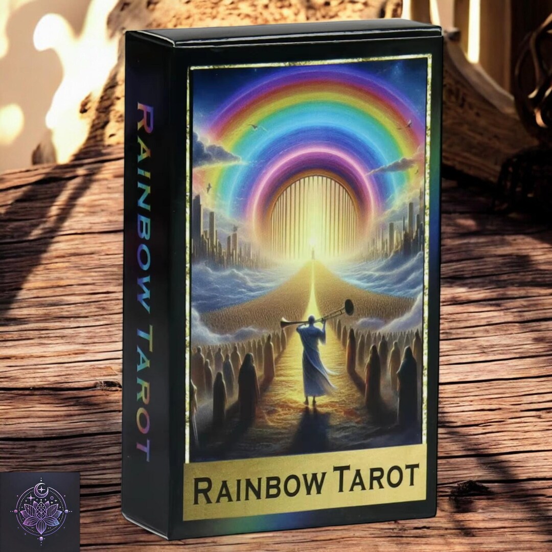 Tarot Deck With Guidebook, Rainbow Tarot Deck Cards , Mystical Art ...