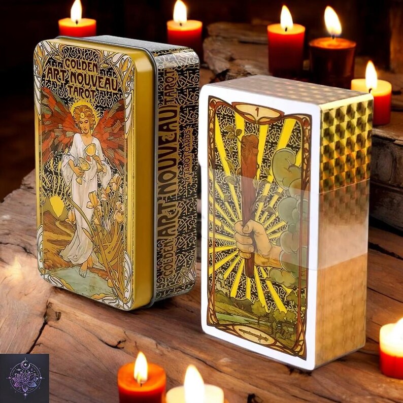 Tarot Deck With Guidebook, Golden Tarot Deck,oracle Card Deck,mystical ...