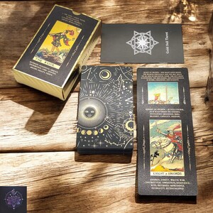 Tarot Deck With Guidebook,luxe Gold Foil Tarot Deck,oracle Cards Deck ...