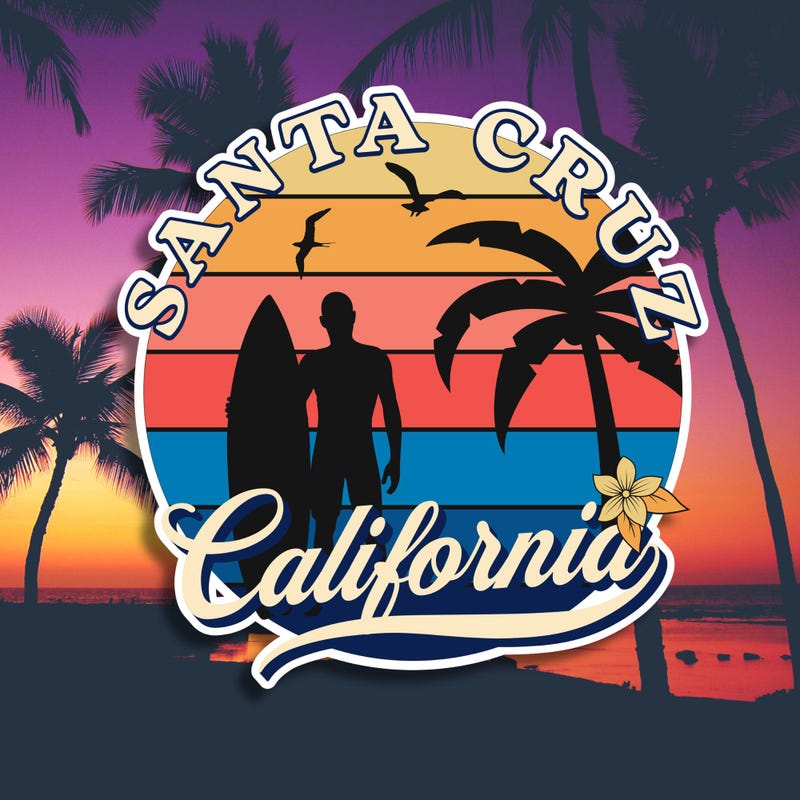 Santa Cruz Stickers - Etsy