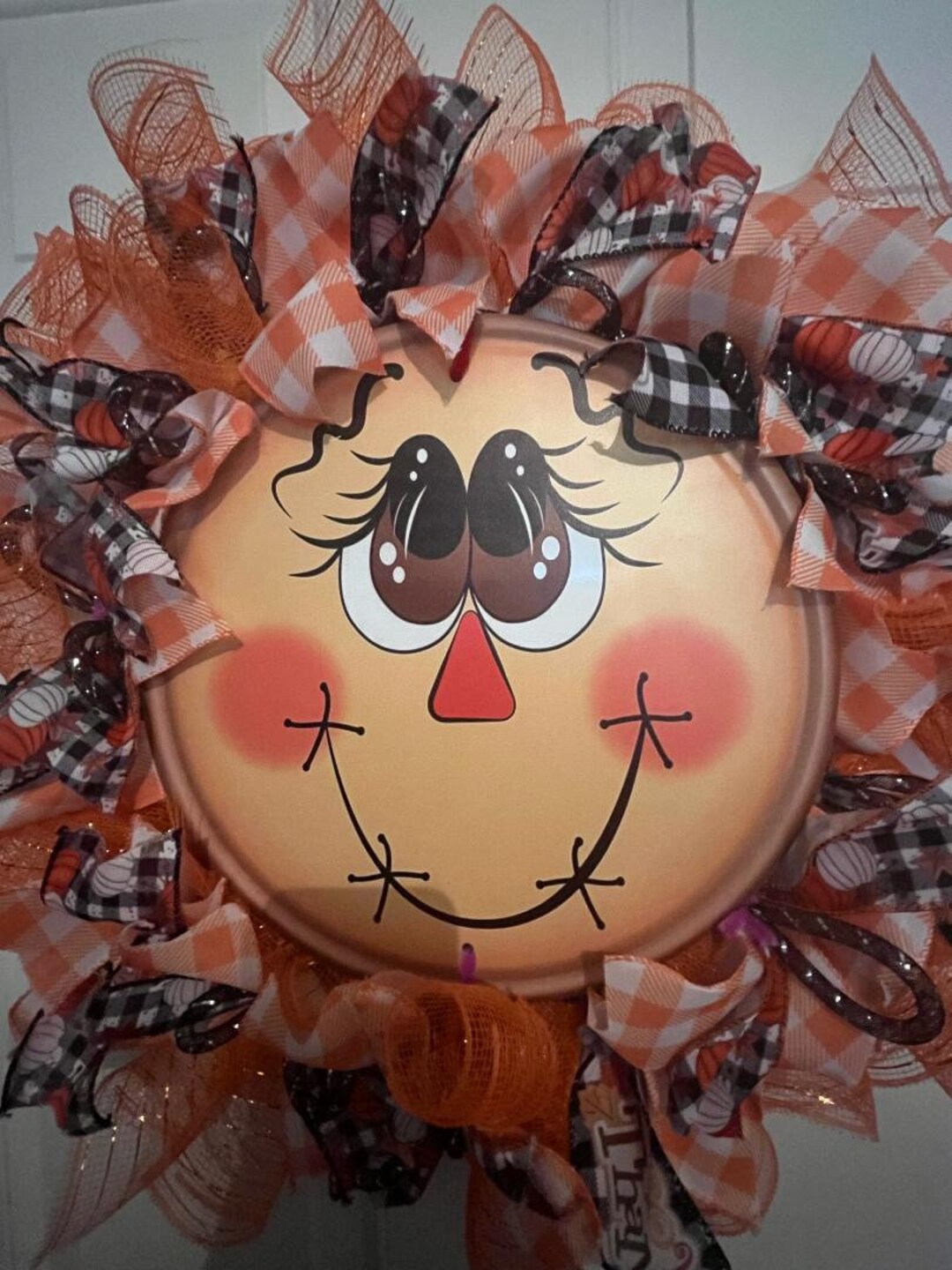 Fall Scarecrow Face Wreath - Etsy