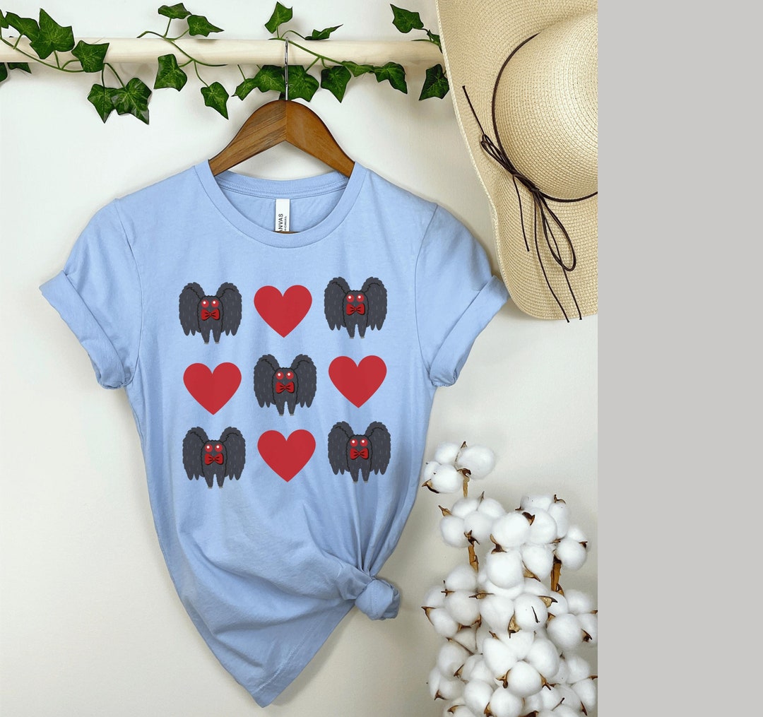 Cute Mothman Valentines Day T-shirt, Coquette Cryptid Jersey Tee ...