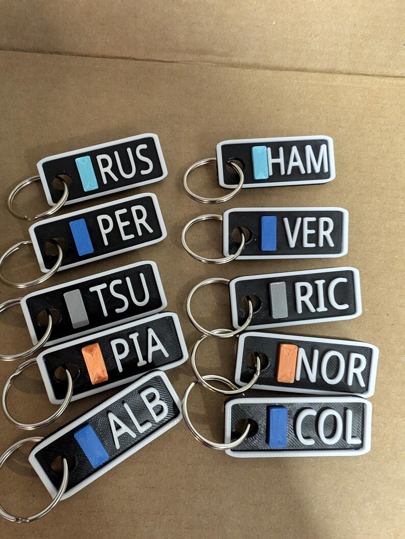 Lando Norris F1 Driver Keychain. Formula One Driver Keychain for Car ...