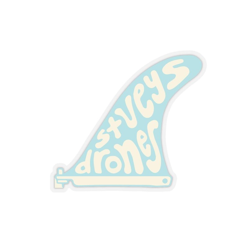 Blue & Cream Fin Sticker - Etsy