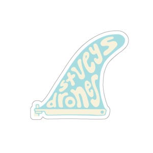 Blue & Cream Fin Sticker - Etsy