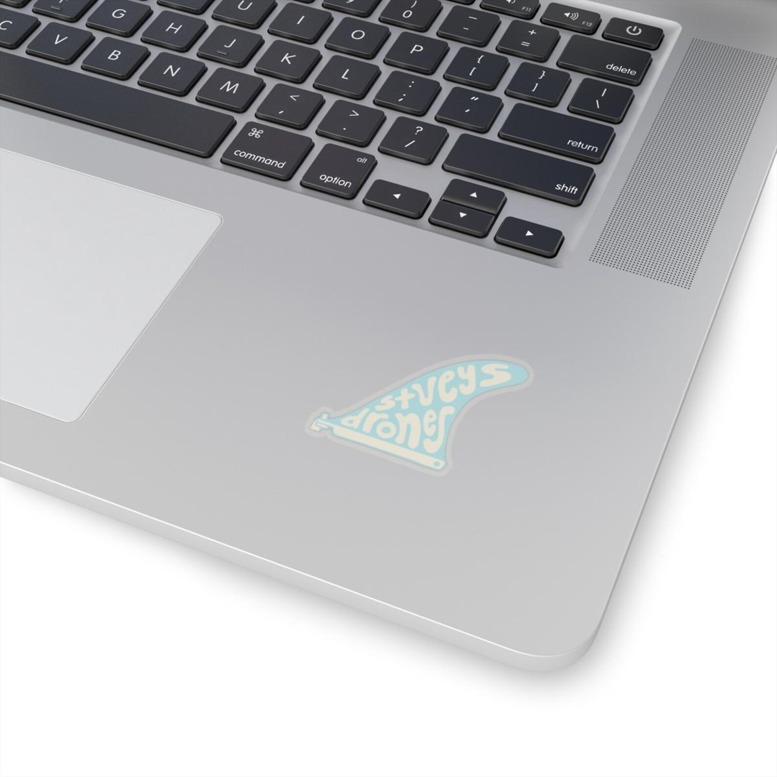 Blue & Cream Fin Sticker - Etsy
