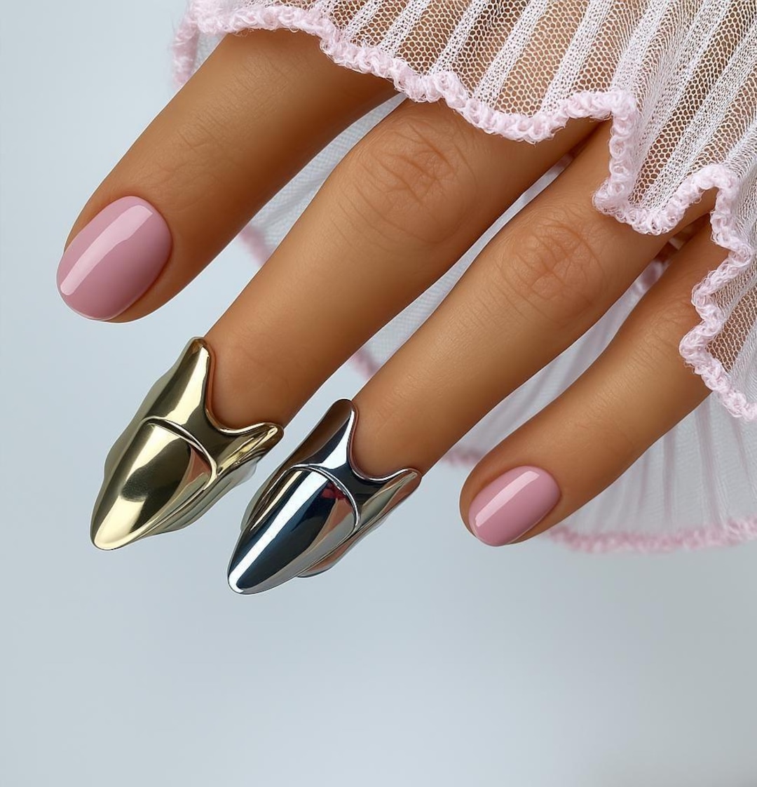 Fingertip Nail Ring Full Cover Finger Art Trendy Adjustable Wudu ...