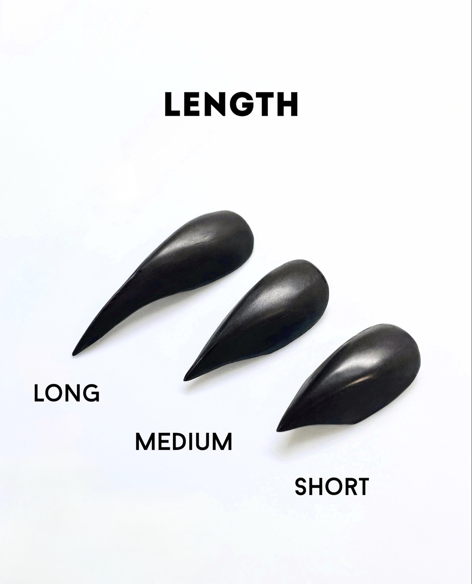 Black Iridescent Claw Nails – Gothic Witch Press on Talon Nails for ...