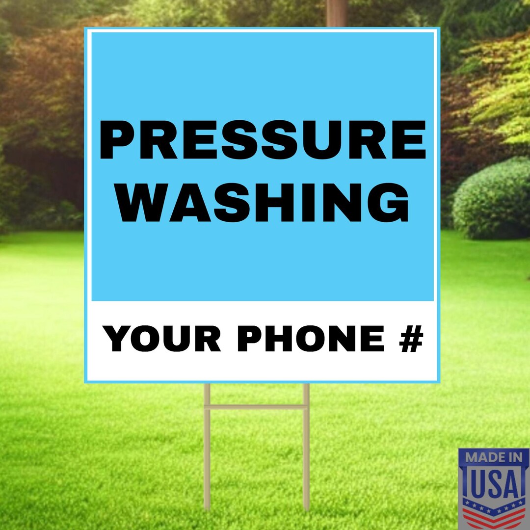 Pressure Washing - Yard Signs - 10 Pack Custom Personalize PHONE or ...