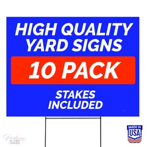 Window Tinting Yard Signs 10 Pack Custom Personalizable PHONE or EMAIL ...