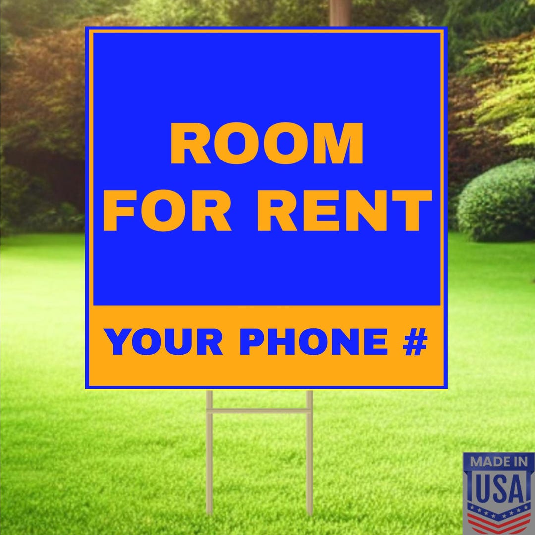 Room for Rent - Yard Signs - 10 Pack Custom Personalize PHONE or EMAIL ...
