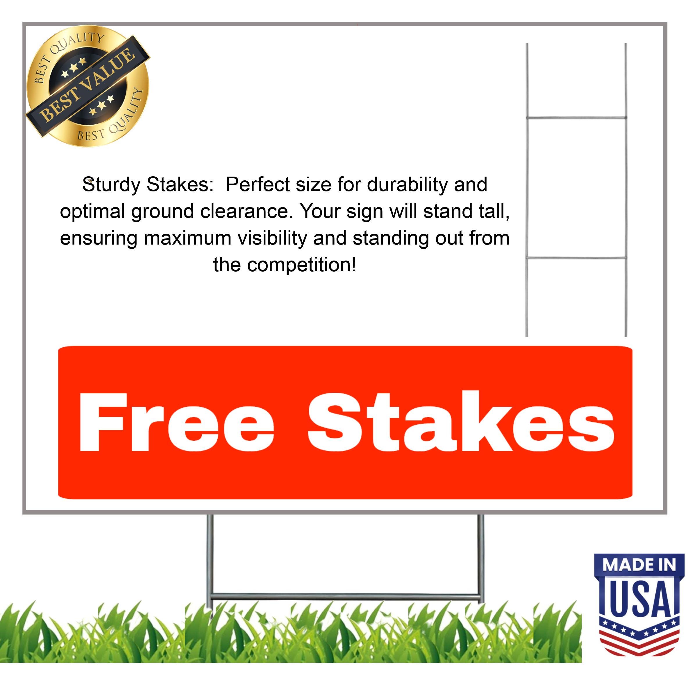 Custom QR CODE Outdoor Yard Sign W/ Stake– Personalized With Website ...
