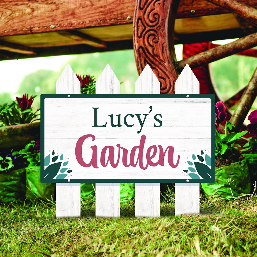 Custom Personalize Metal Garden Stake Sign – Personalized Weatherproof ...