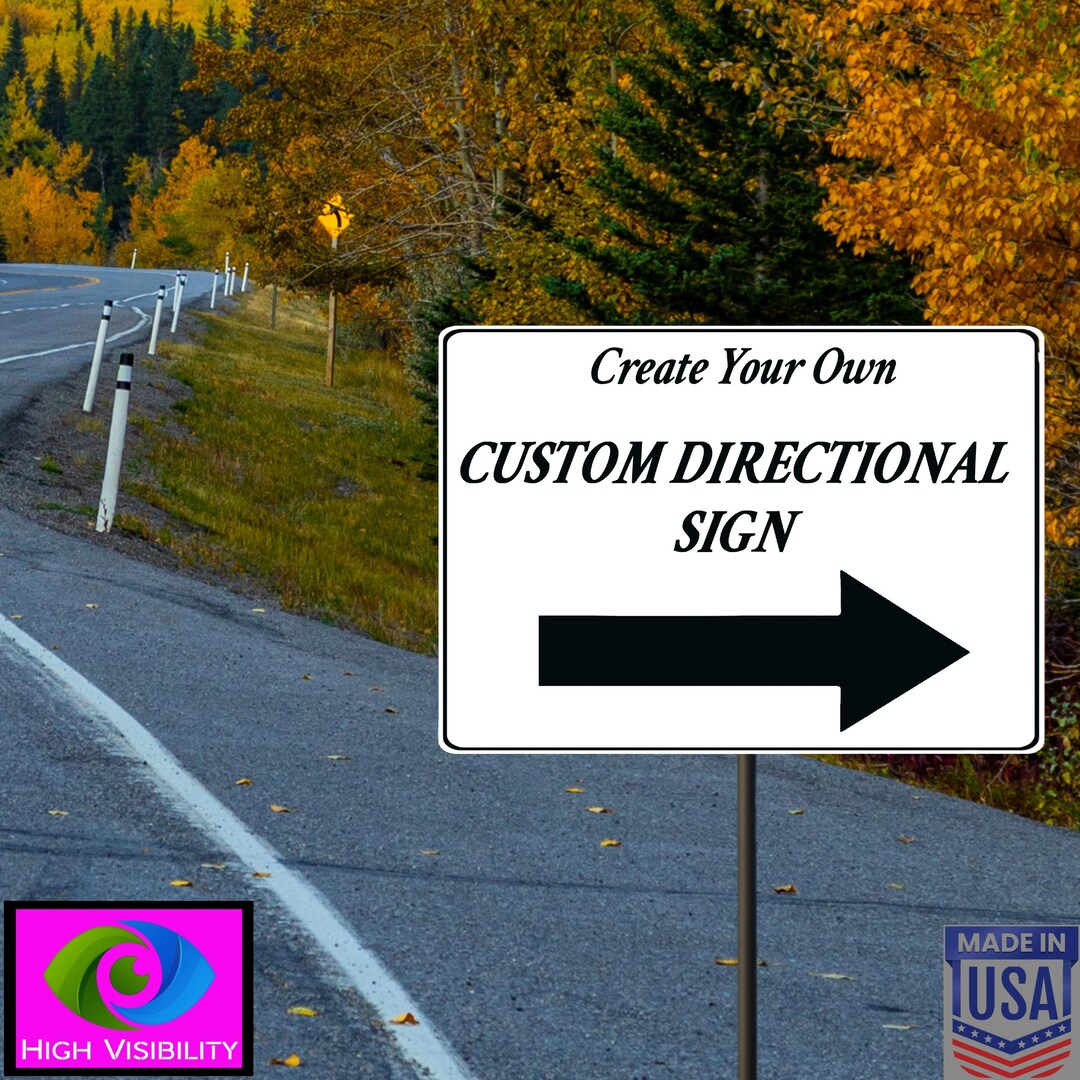 Custom Right-pointing Arrow Sign High Visibility Personalized Pvc ...