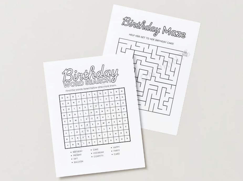 10 Birthday Coloring Pages 10 Page Set Student Birthday Kid's Birthday ...