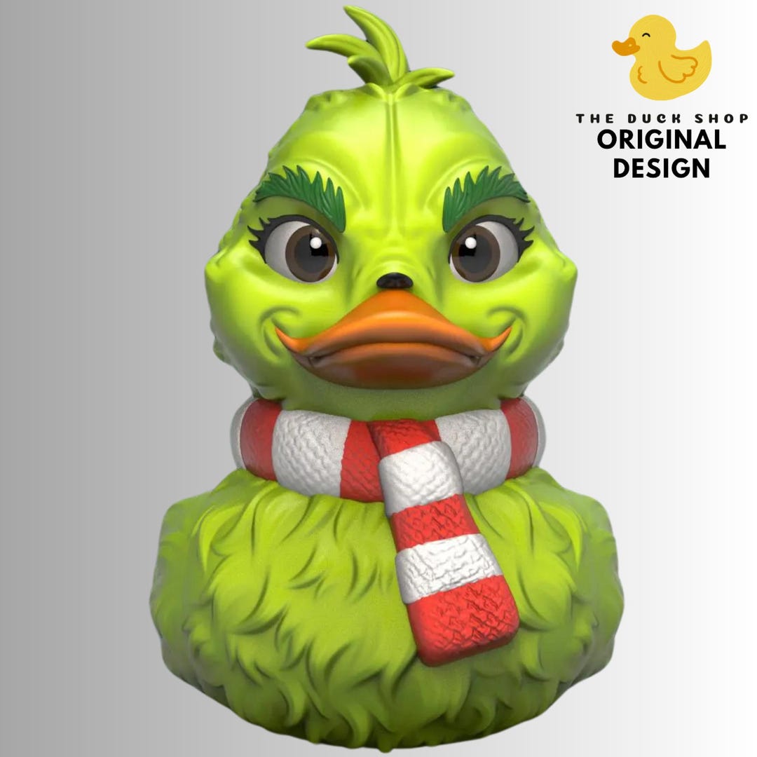 Grumpy Green Duck 2 | 3D Printed Holiday Duck | Mischievous Christmas ...