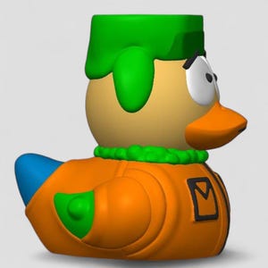 HEX3D Green Hooded Duck 3D Printed Collectible in 3 Sizes - Etsy