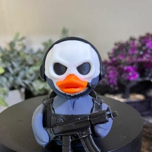 Skull Masked Soldier Duck | 3D Printed Tactical Duck Figurine ...