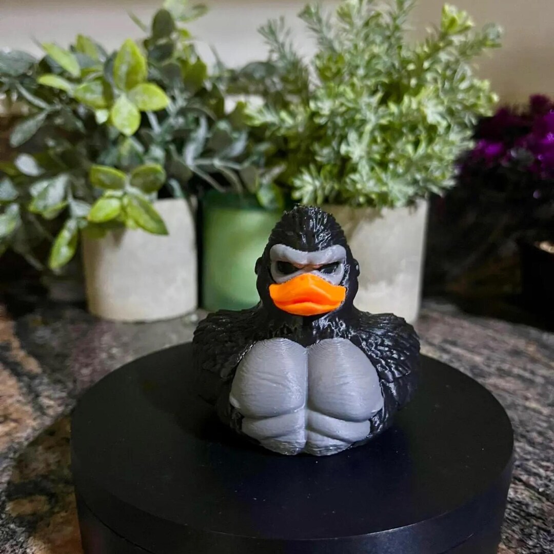 3D Printed King Kong Duck Figurine - Unique Plastic Sculpture ...