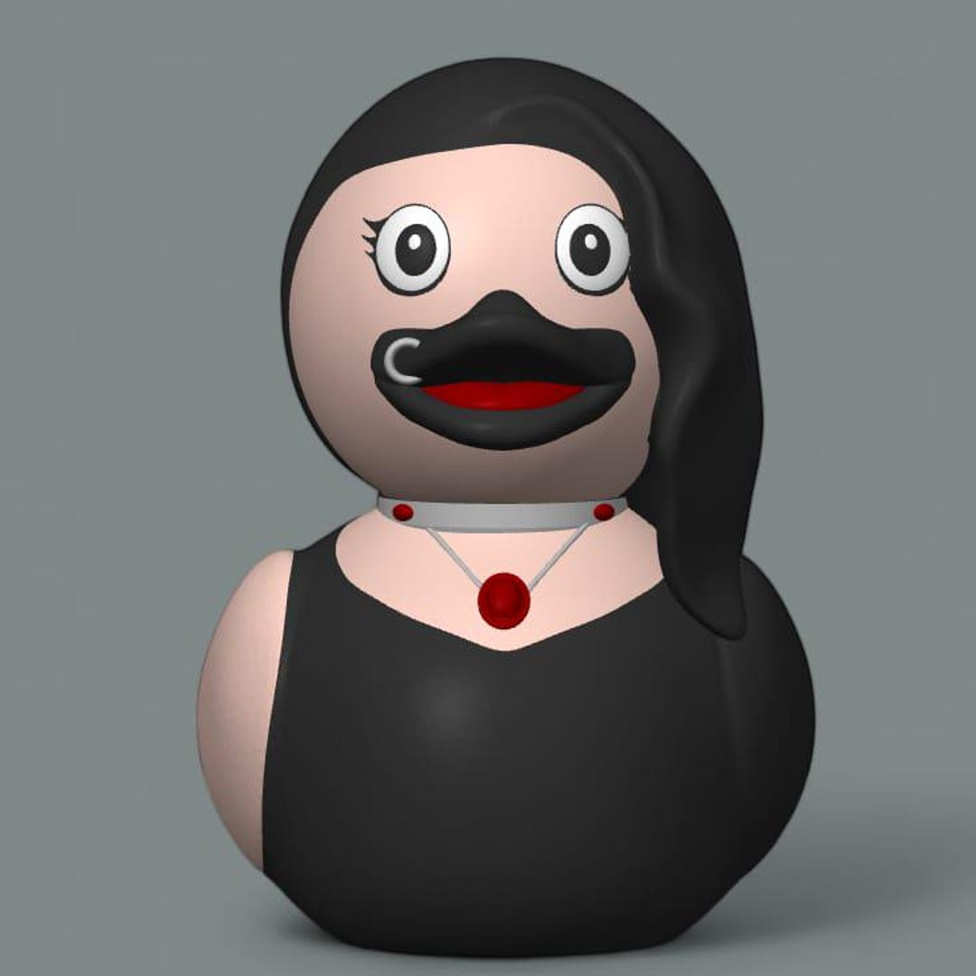 Gothic Duck 3D Printed Figurine - Dark and Mysterious Decor - Unique ...