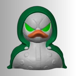 Masked Villain Duck | 3D Printed Sci-fi Sorcerer Duck | Metal Mask Duck ...