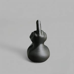 Hand-painted Middle Finger Rubber Duck - Funny and Bold 3D Printed ...