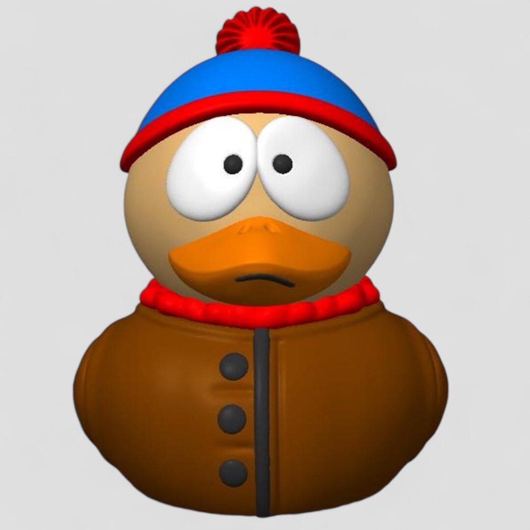 HEX3D Blue and Red Hooded Duck - 3D Printed Collectible in 3 Sizes - Etsy