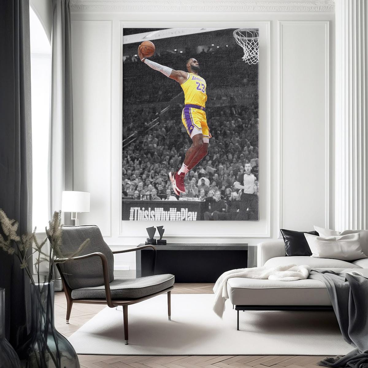 Lebron James Canvas Wall Art, Lebron James Poster, Lebron James Print ...