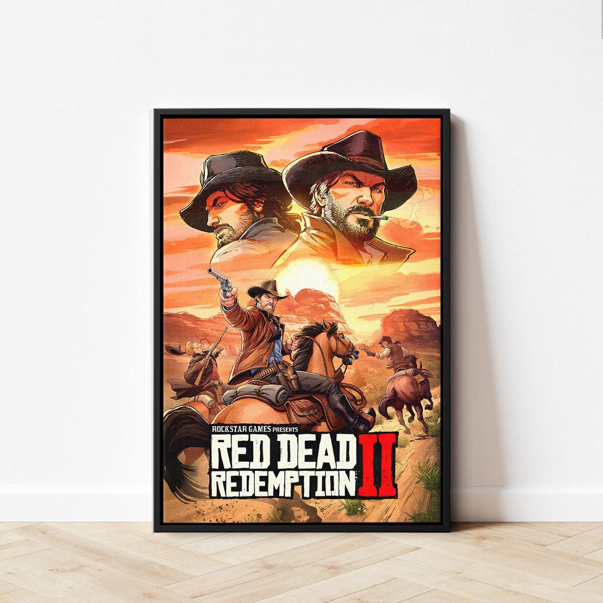 Red Dead Redemption 2 Comic Canvas, Arthur Morgan Poster, John Marston ...