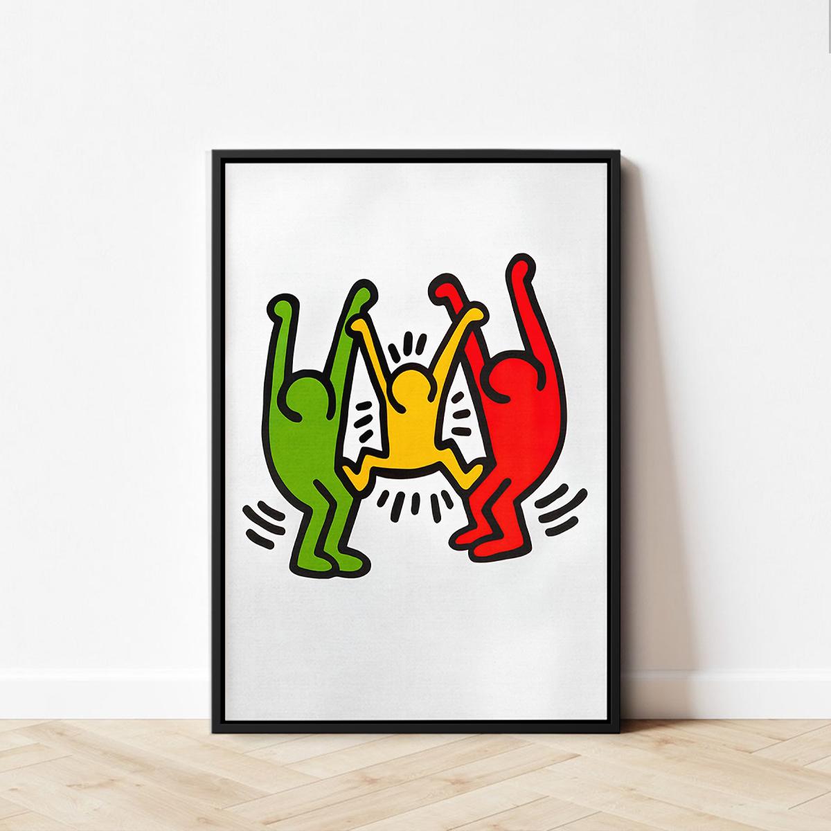 Keith Haring Wall Art, Keith Haring Pop Art, Keith Haring Three Man ...