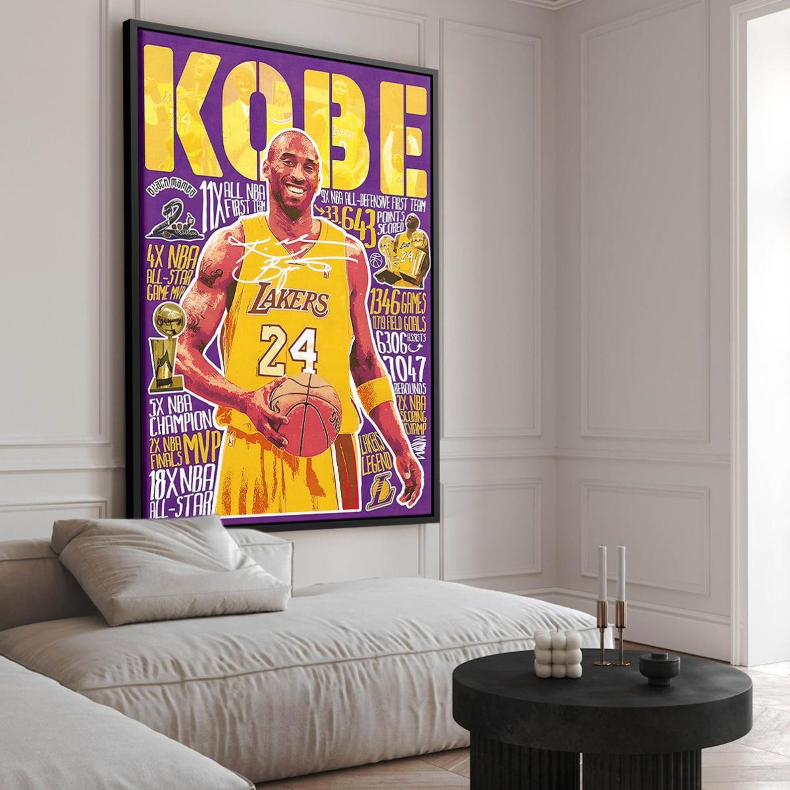 Kobe Bryant Poster, Kobe Graffiti Print, Kobe Bryant Graffiti, Kobe ...