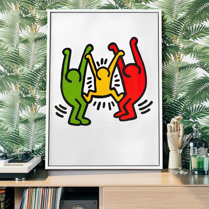 Keith Haring Wall Art, Keith Haring Pop Art, Keith Haring Three Man ...