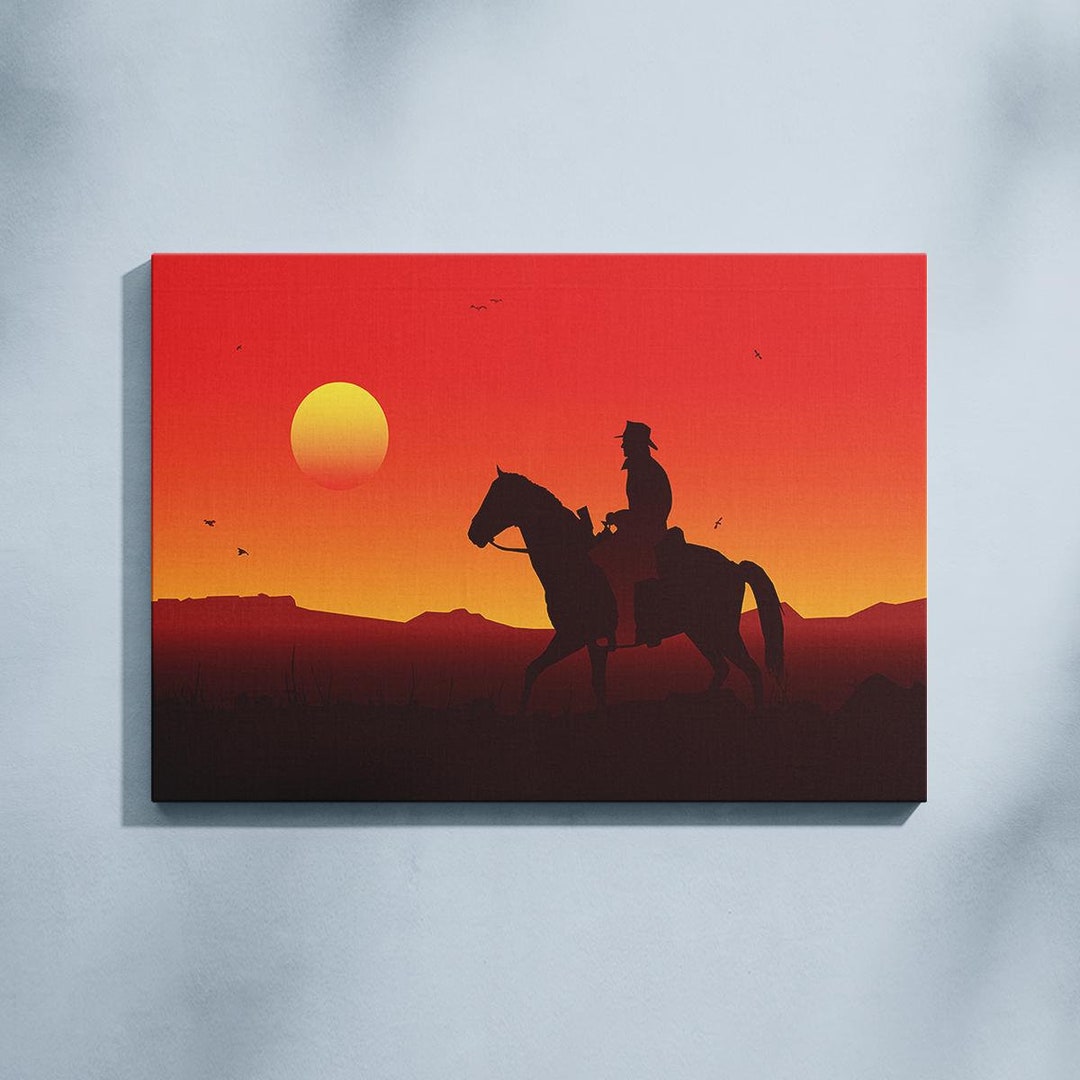 RDR2 Canvas, Red Dead Redemption 2 Canvas, Arthur Morgan Poster, RDR 2 ...