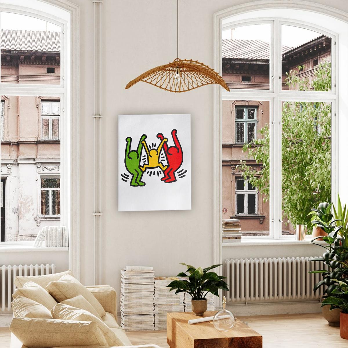 Keith Haring Wall Art, Keith Haring Pop Art, Keith Haring Three Man ...
