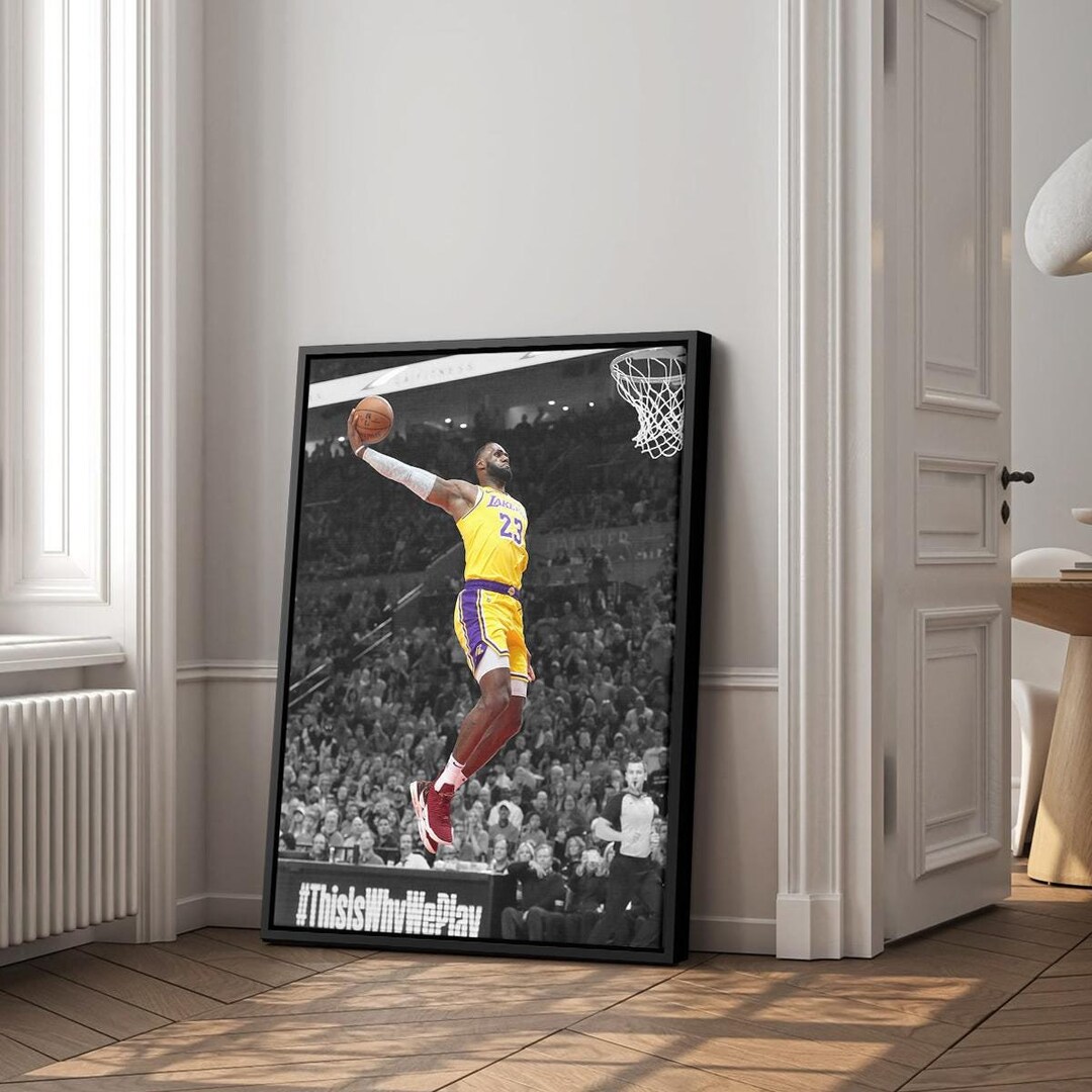 Lebron James Canvas Wall Art, Lebron James Poster, Lebron James Print ...
