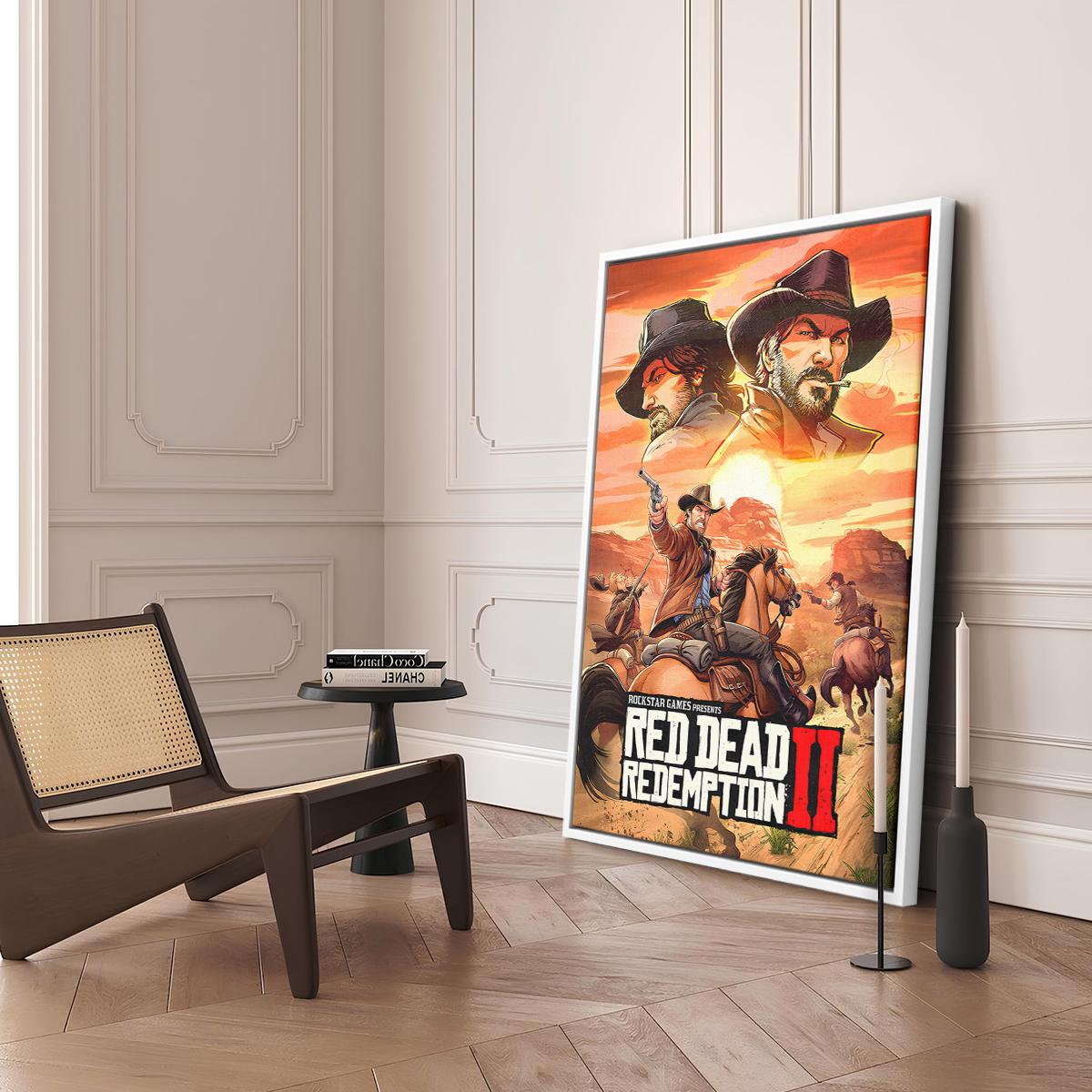 Red Dead Redemption 2 Comic Canvas, Arthur Morgan Poster, John Marston ...