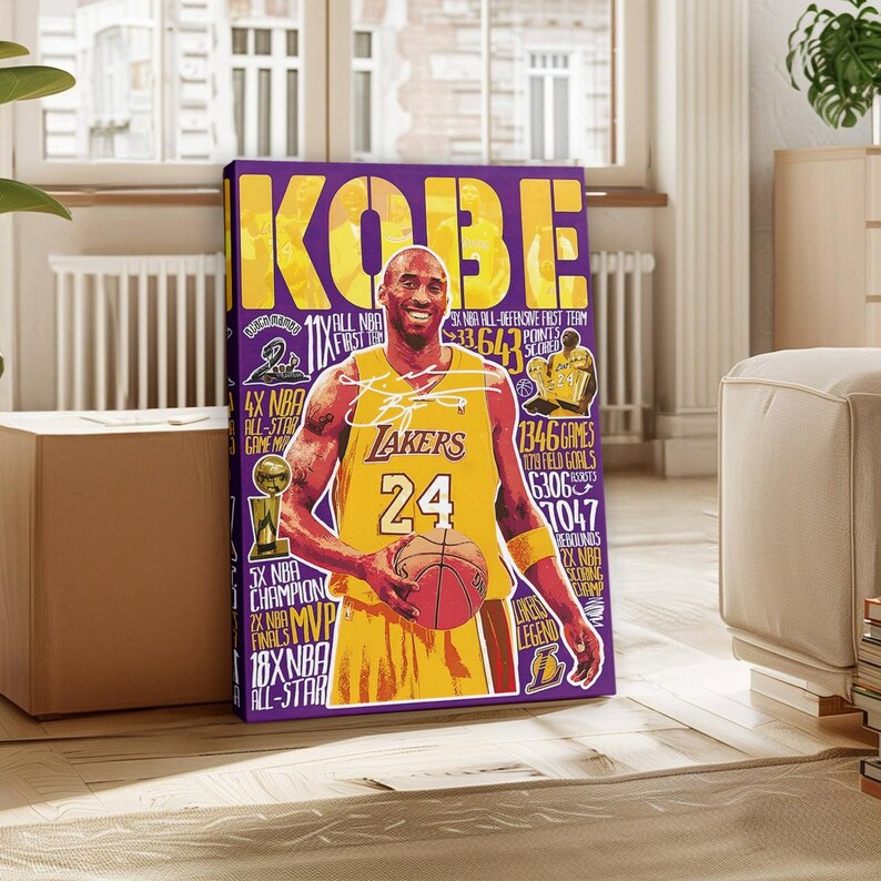 Kobe Bryant Poster, Kobe Graffiti Print, Kobe Bryant Graffiti, Kobe ...
