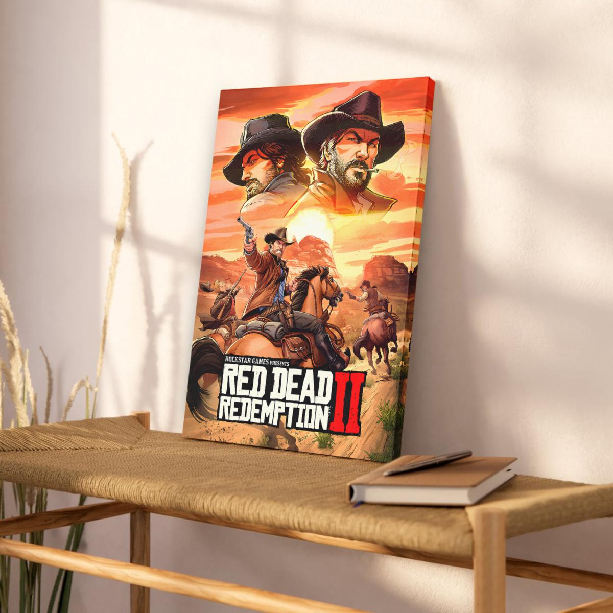 Red Dead Redemption 2 Comic Canvas, Arthur Morgan Poster, John Marston ...