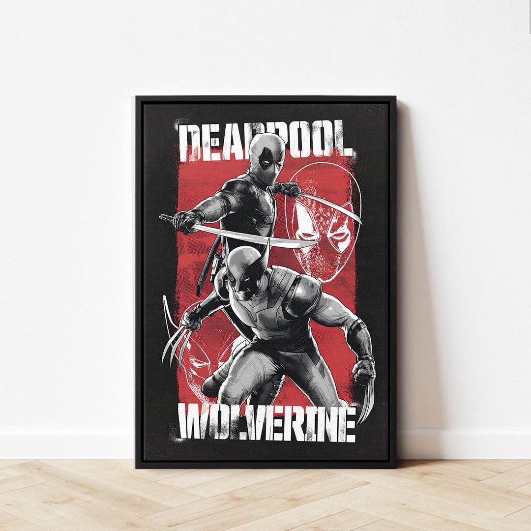Cartel de Deadpool & Wolverine, Deadpool y Wolverine Canvas Wall Art ...
