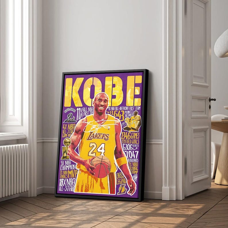 Kobe Bryant Poster, Kobe Graffiti Print, Kobe Bryant Graffiti, Kobe ...