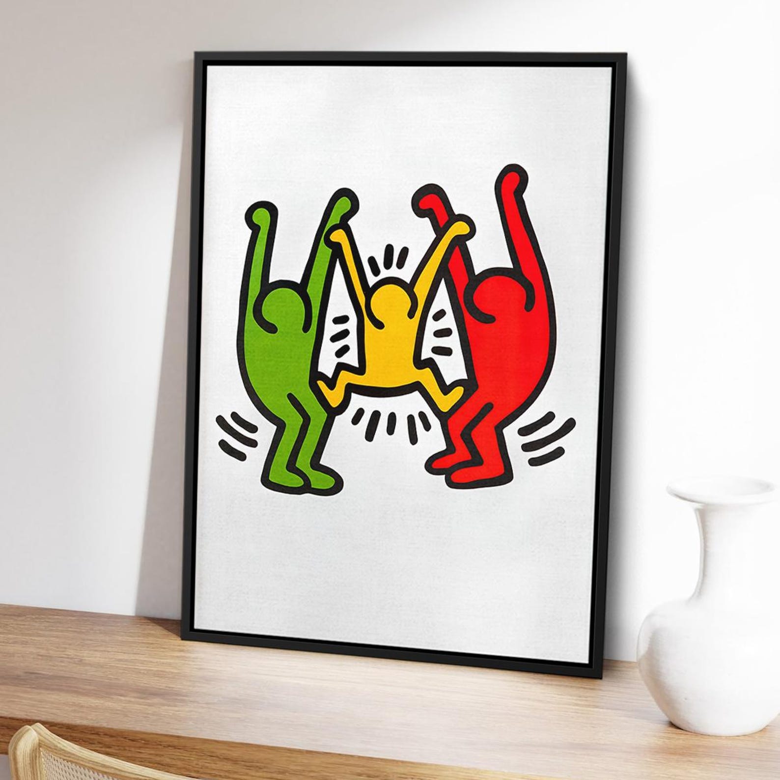 Keith Haring Wall Art, Keith Haring Pop Art, Keith Haring Three Man ...
