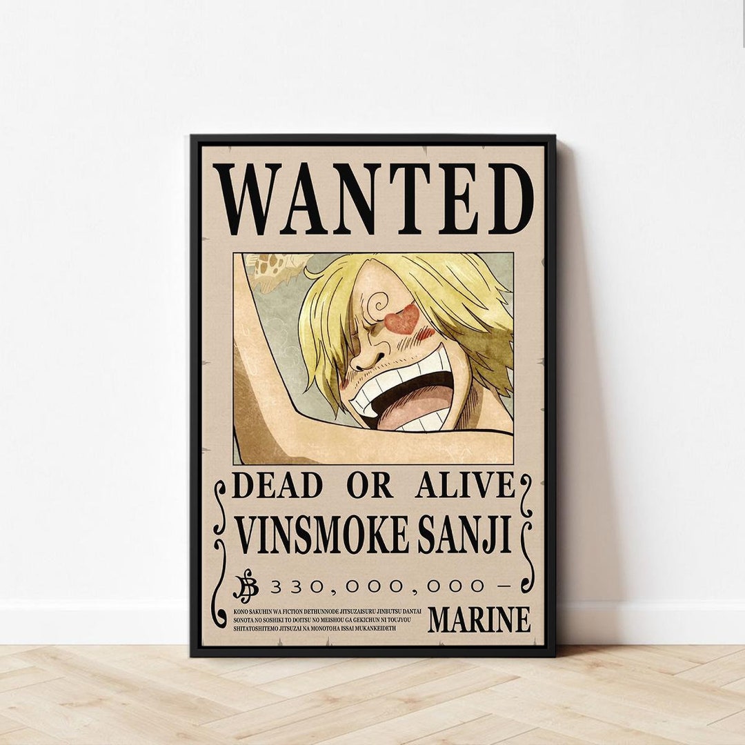 One Piece Sanji Poster, Vinsmoke Sanji Canvas Wall Art, One Piece ...