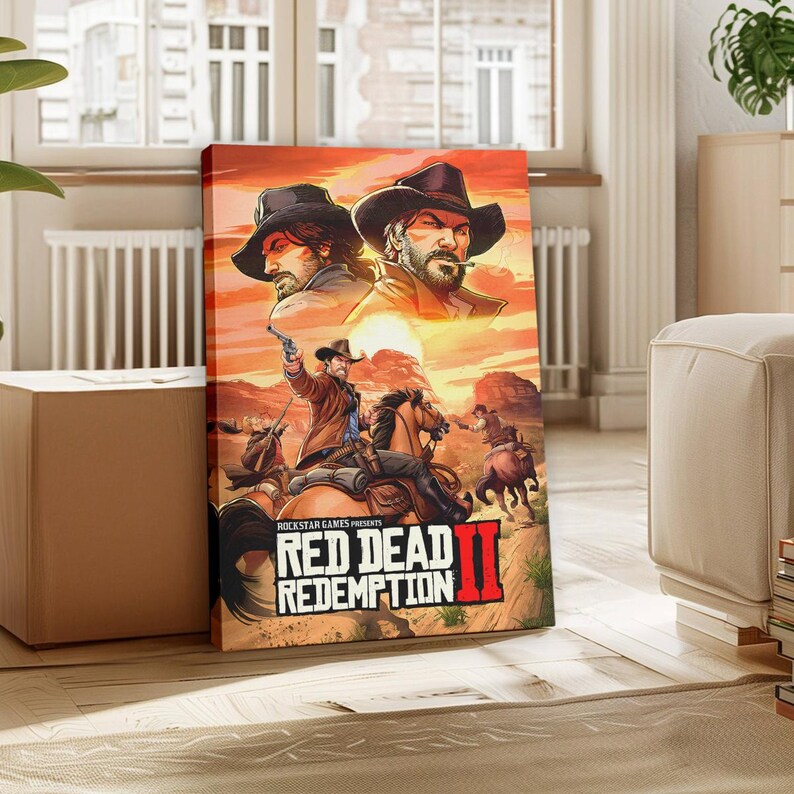 Red Dead Redemption 2 Comic Canvas, Arthur Morgan Poster, John Marston ...